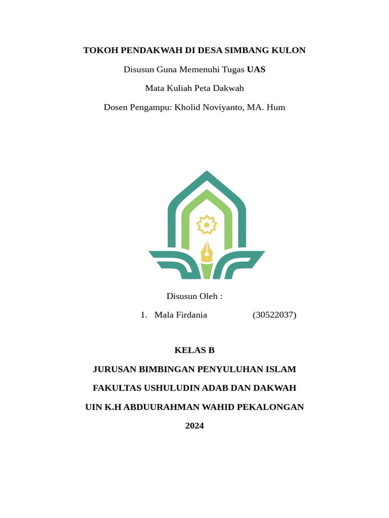 Uas Peta Dakwah Mala 30522037 | PDF