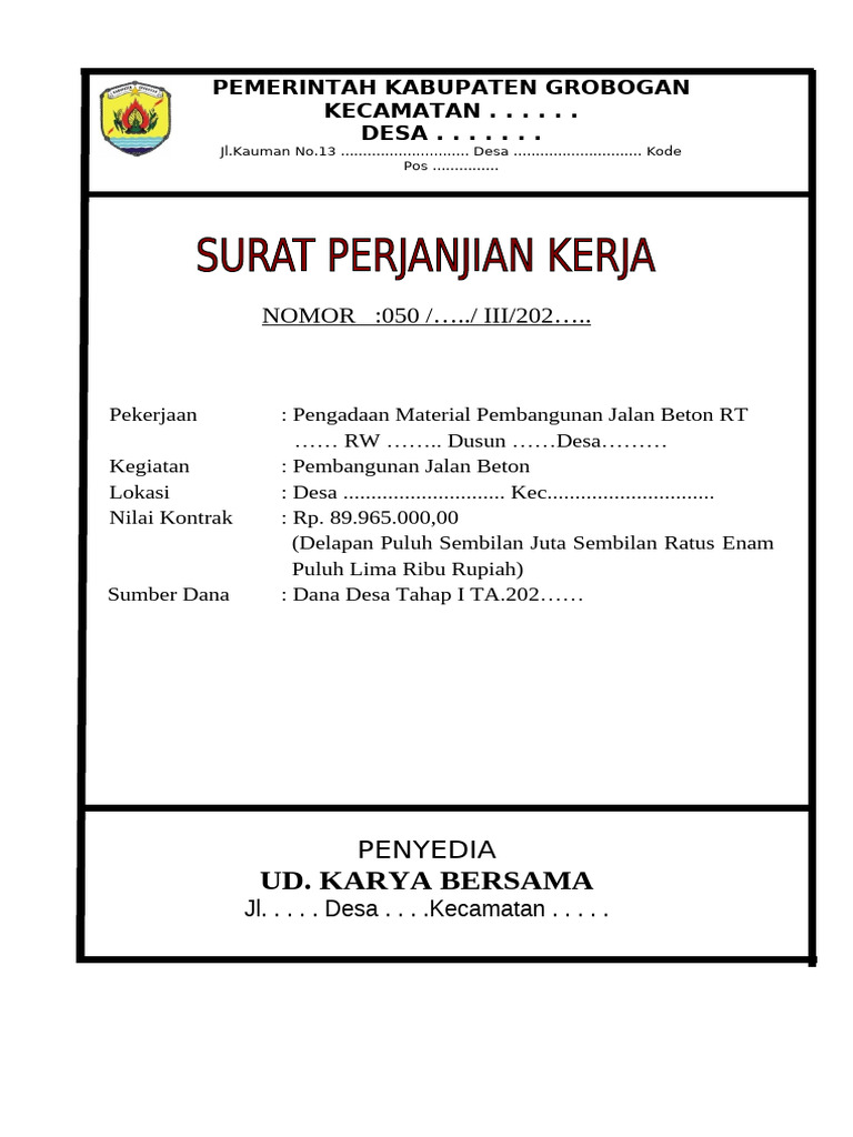 Contoh SPK | PDF