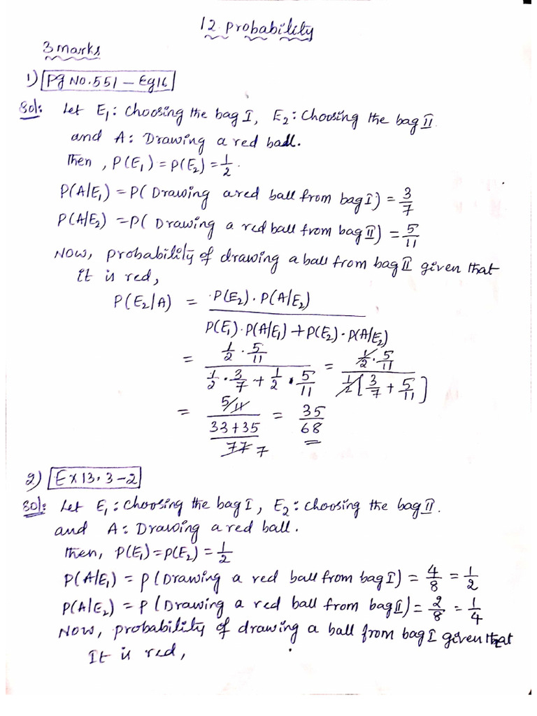 1 ,2,3 Mark's from probability | PDF