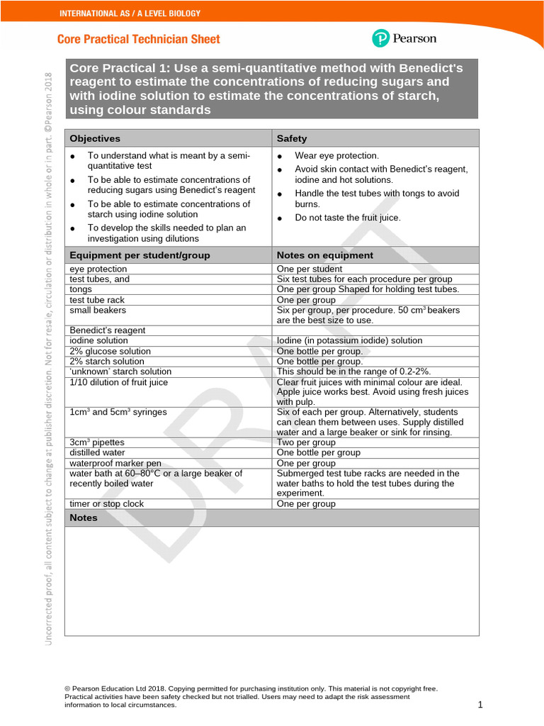 IAS_Biology_TRP1_CP1_tec | PDF | Iodine