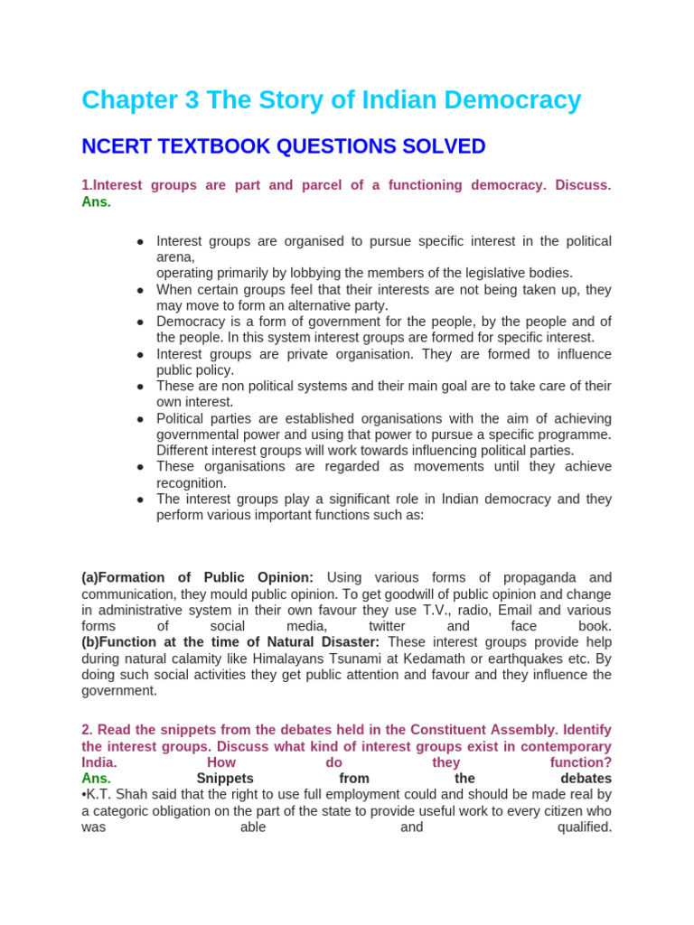 Chapter 3 | PDF | Political Science