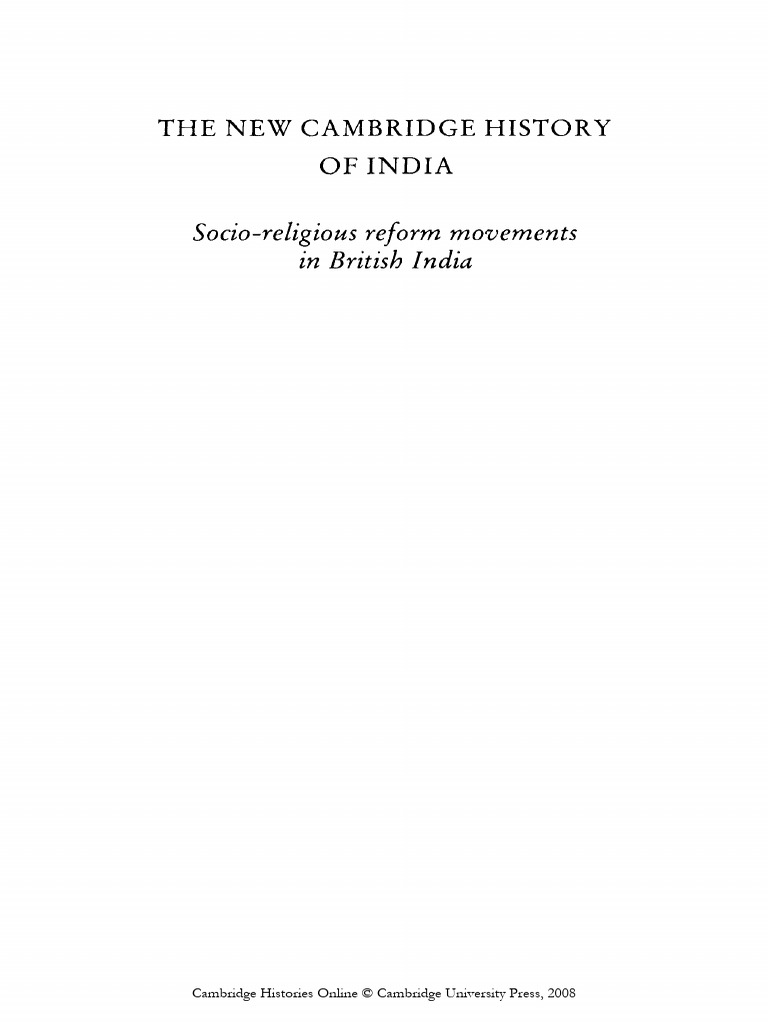 Socio Religious Reform Movements in British India Compress | PDF ...