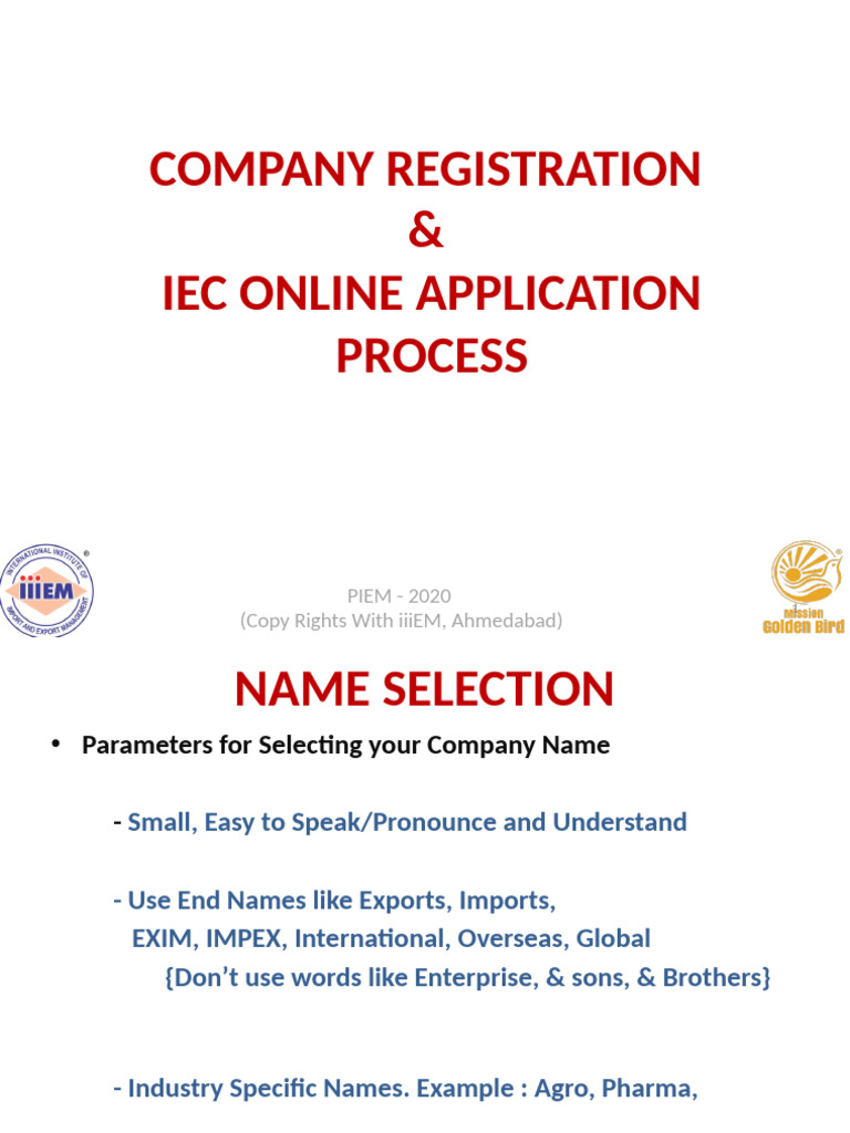 Company Registration & IEC Application Guide | PDF | Sole Proprietorship