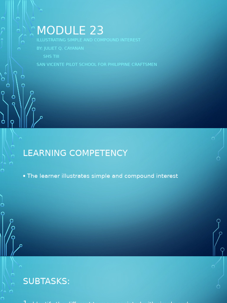 MODULE-23-Simple-and-Compound-Interest | PDF