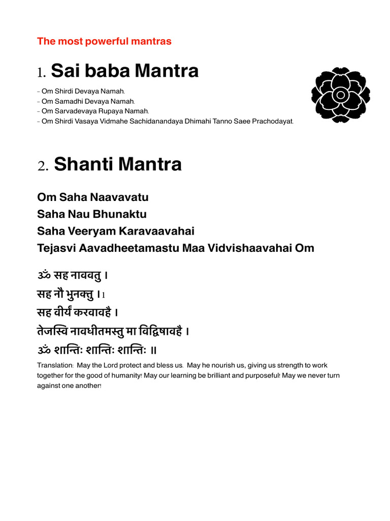 Most Powerful Mantras in Hinduism | PDF | Mantra | Indian Religions