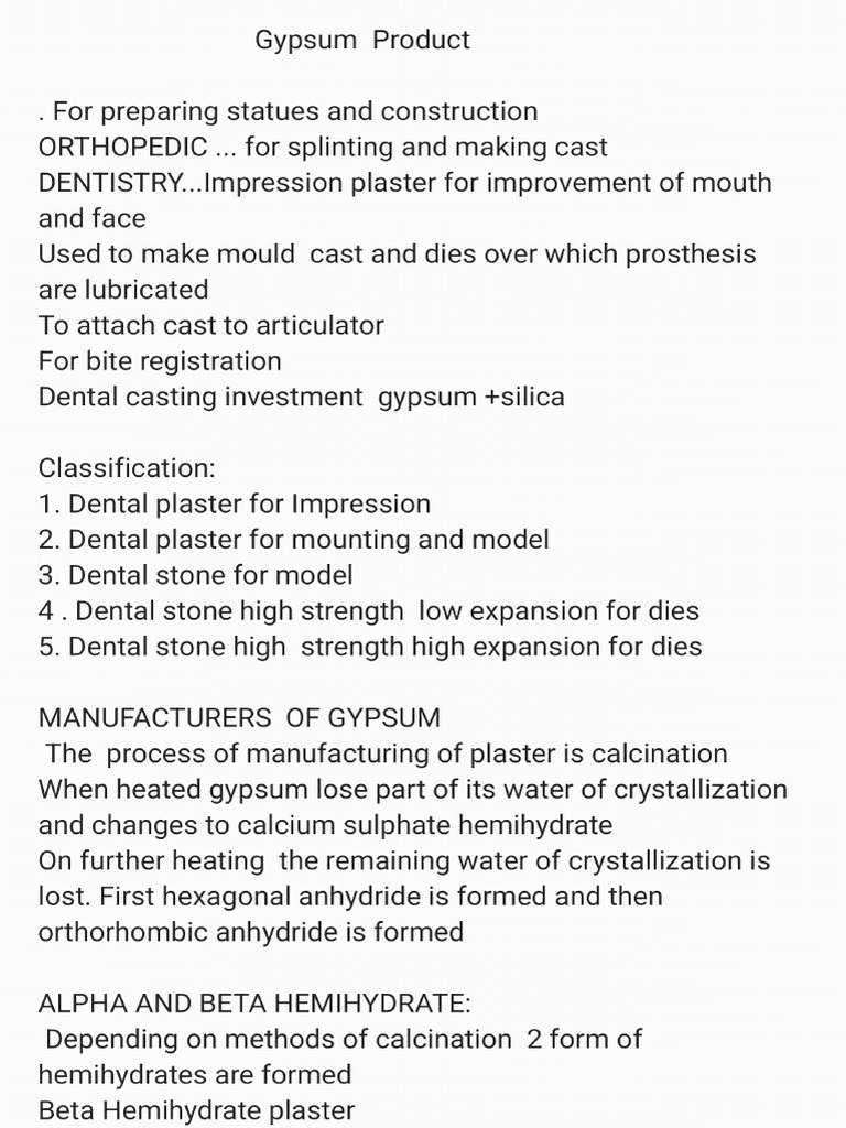Gypsum Product | PDF