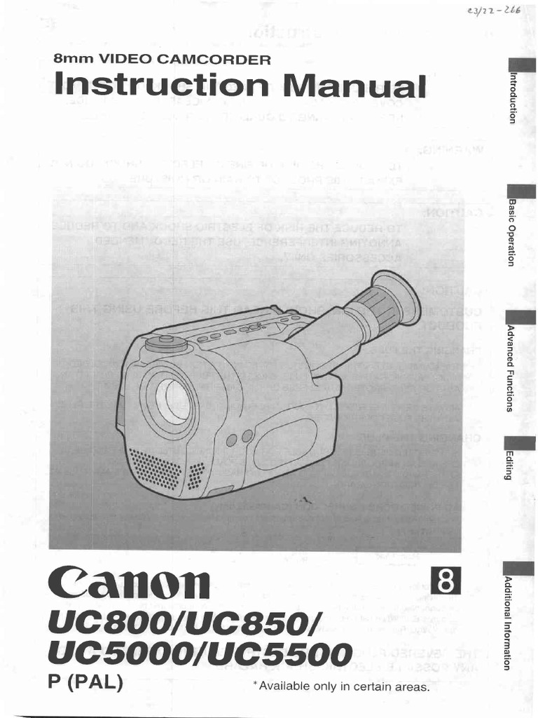 Canon UC 5000 Manual | PDF