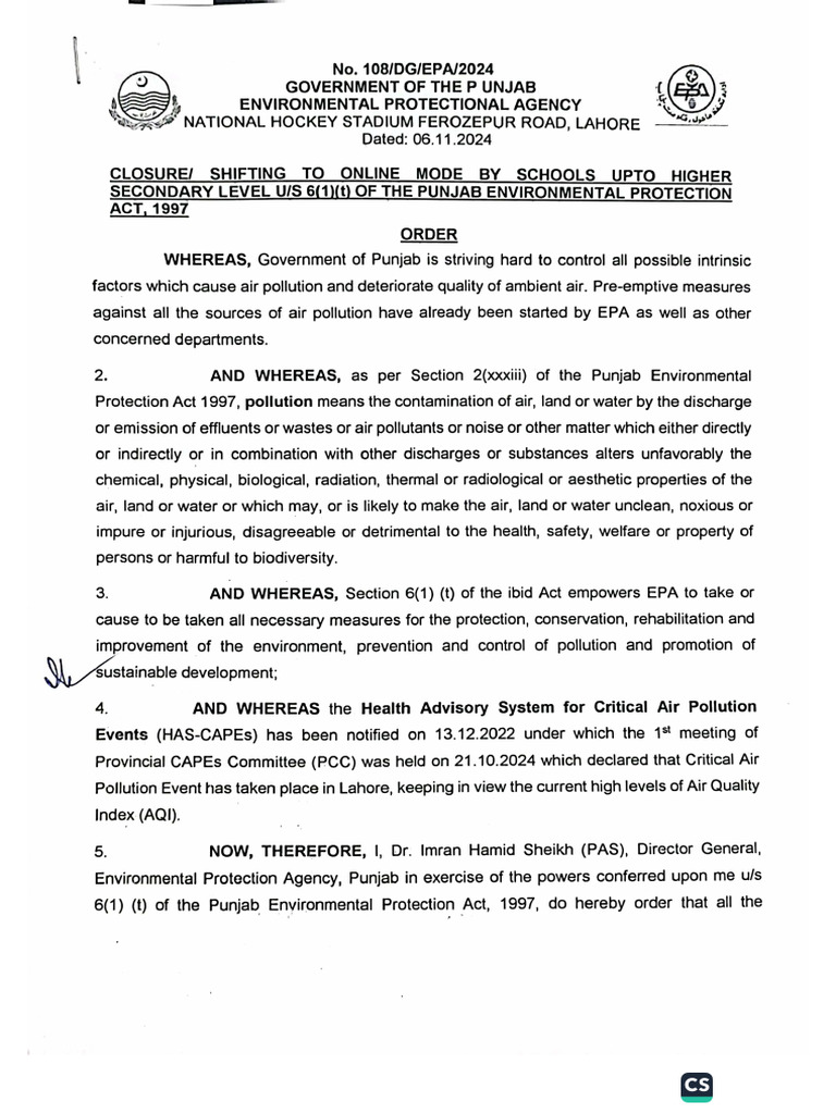 School Closing Orders | PDF