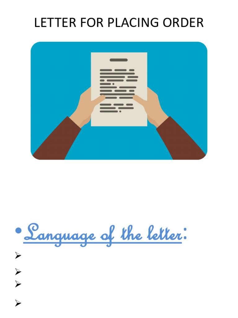 LETTER FOR PLACING ORDER | PDF | Cricket