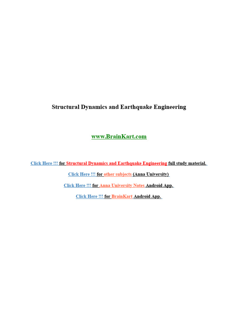 053 - CE8021, CE6701 Structural Dynamics and Earthquake Engineering - 2 ...