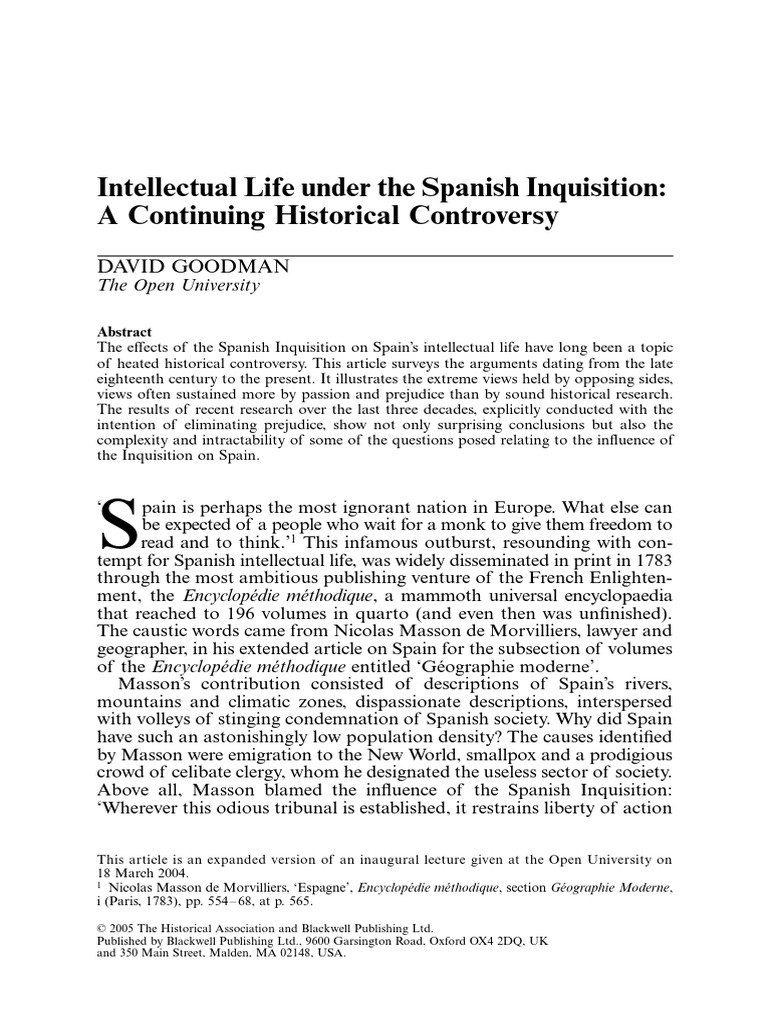 History - 2005 - GOODMAN - Intellectual Life Under The Spanish ...