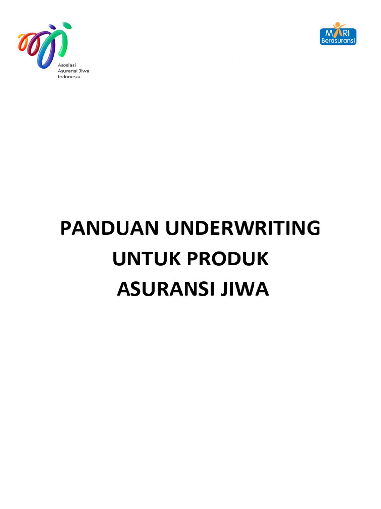 Panduan Underwriting Untuk Produk Asuransi Jiwa | PDF