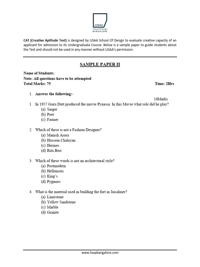 Lisaa Cat 2 | PDF