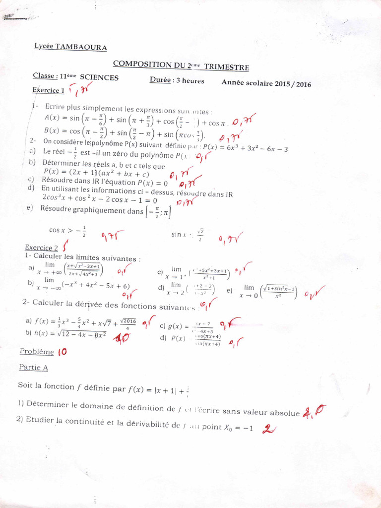 Compo Math 11 q2 2016 LTambaoura | PDF