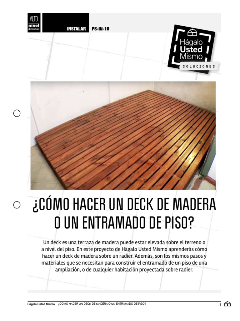 PS-IN-10-DECK-PISO | PDF | Tornillo | Metalurgia
