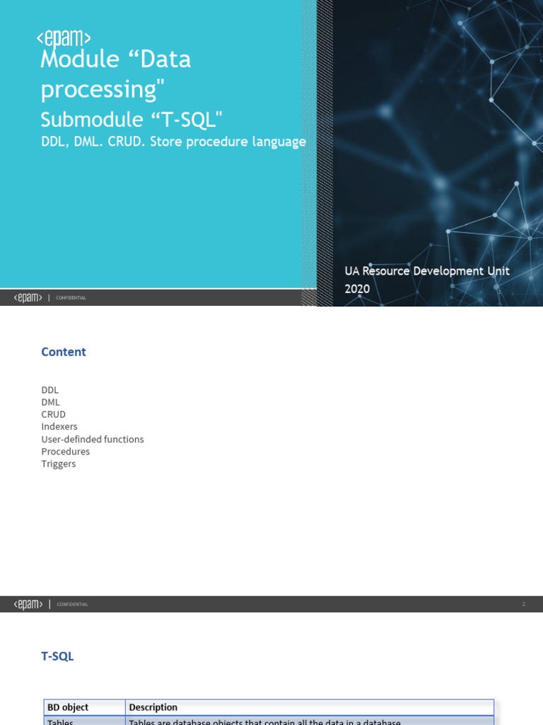 2 Data Processing-DBandSQL | PDF | Database Index | Relational Database