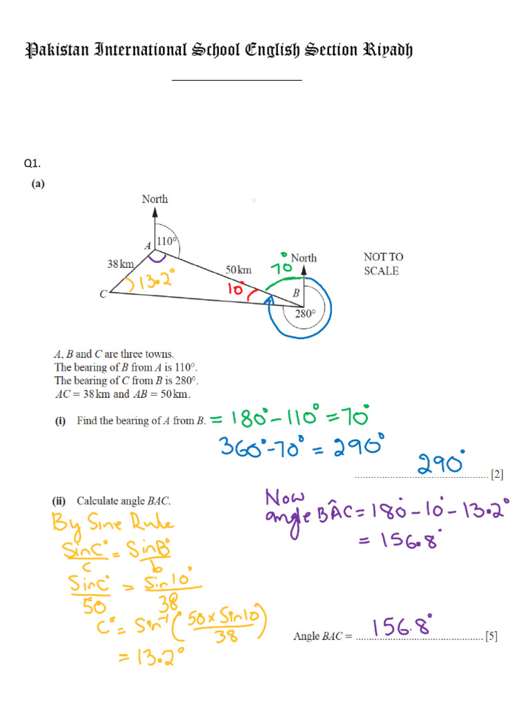 G-9_Bearings Revision Worksheet Solution (1) | PDF