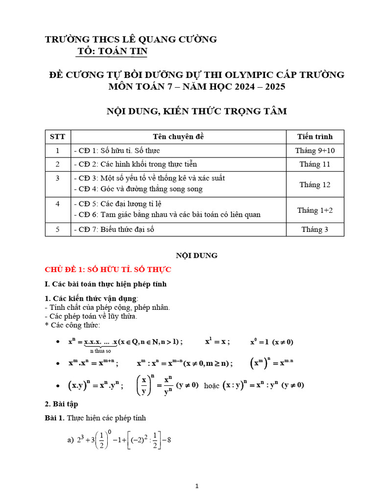 TAI LIEU BOI DUONG OLIMPIC-TOAN 7-LQC | PDF