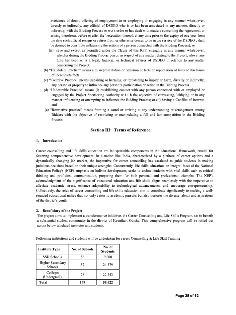 Career Counselling Scope of Work | PDF