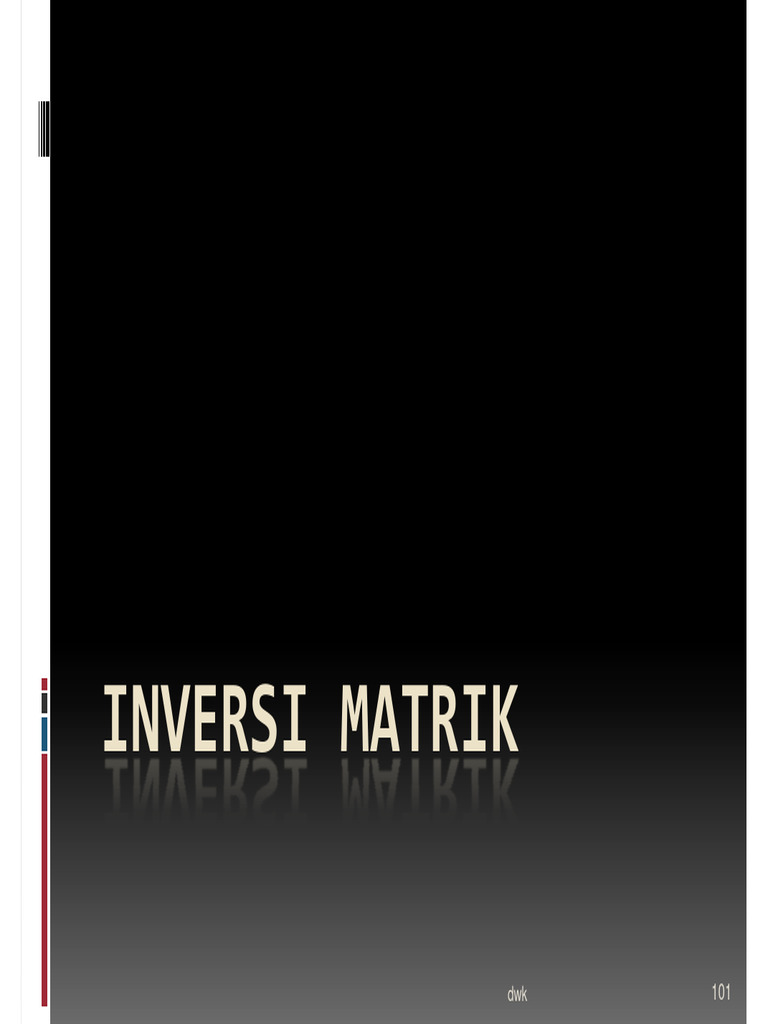 4 Inversi Matrik | PDF