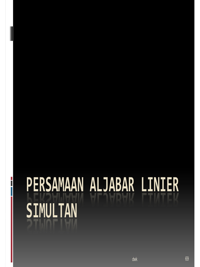 3 Sistem Persamaan Linier | PDF