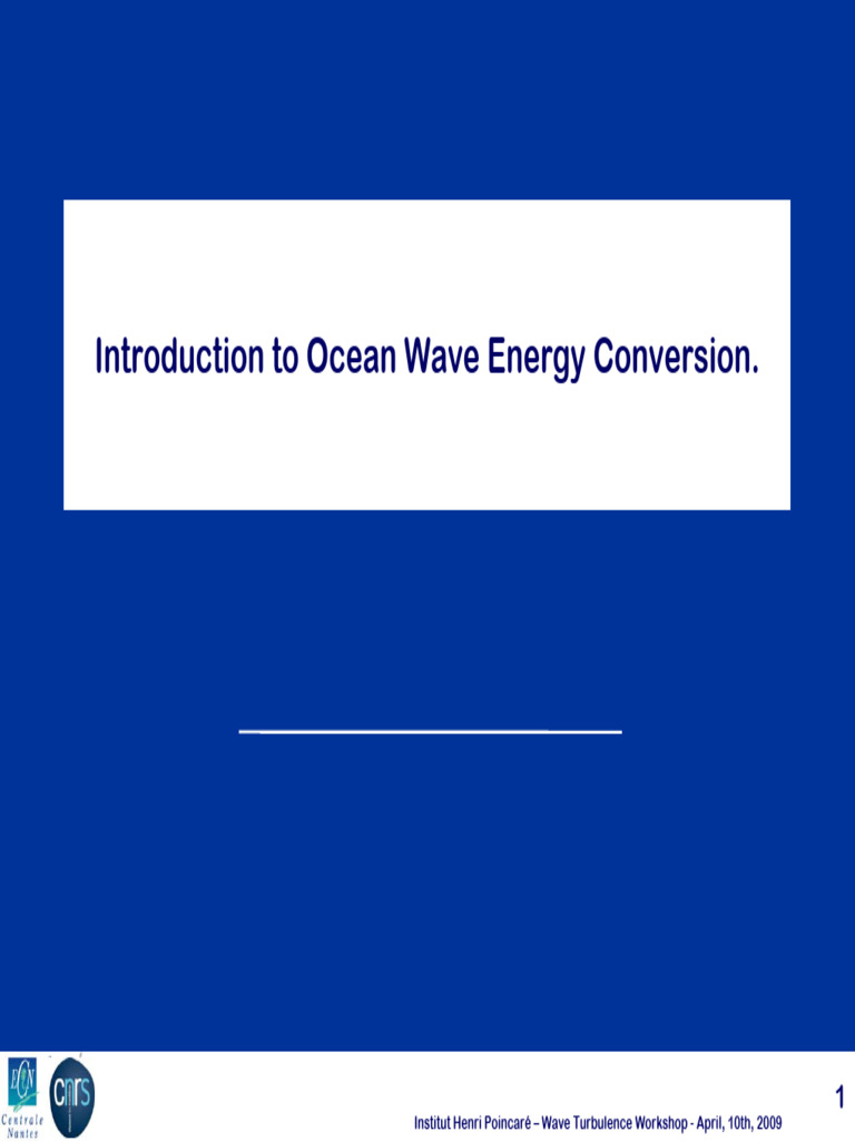 2009 Babarit Introduction To Ocean WaveEnergy Conversion | PDF | Oceans ...