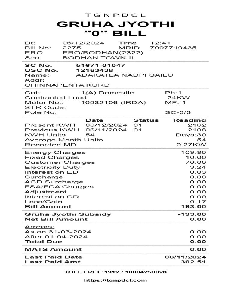 Bill | PDF