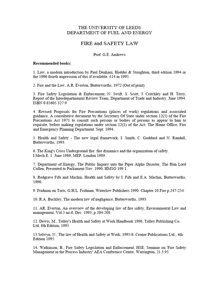 history of safety law | PDF | Occupational Safety And Health | Safety
