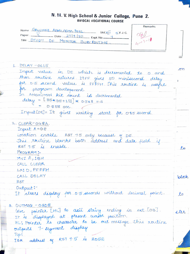 Monitor Subroutine | PDF