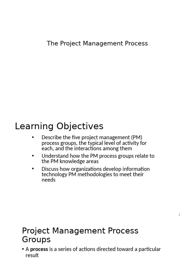 3 The Project Management Process | PDF | Project Management | Strategic ...
