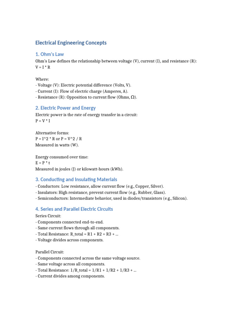 1 Electrical - Engineering - Concepts | PDF