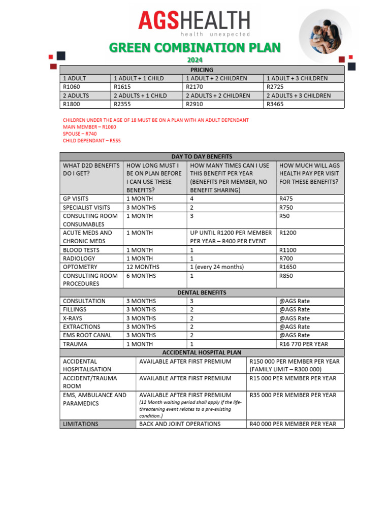2024 Green Combination Health Plan Pricing | PDF | Emergency Medical ...