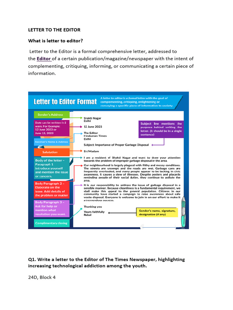 Guide to Writing Letters to the Editor | PDF
