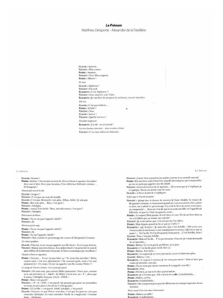 Delaporte-Pateliiere - Le Prenom | PDF