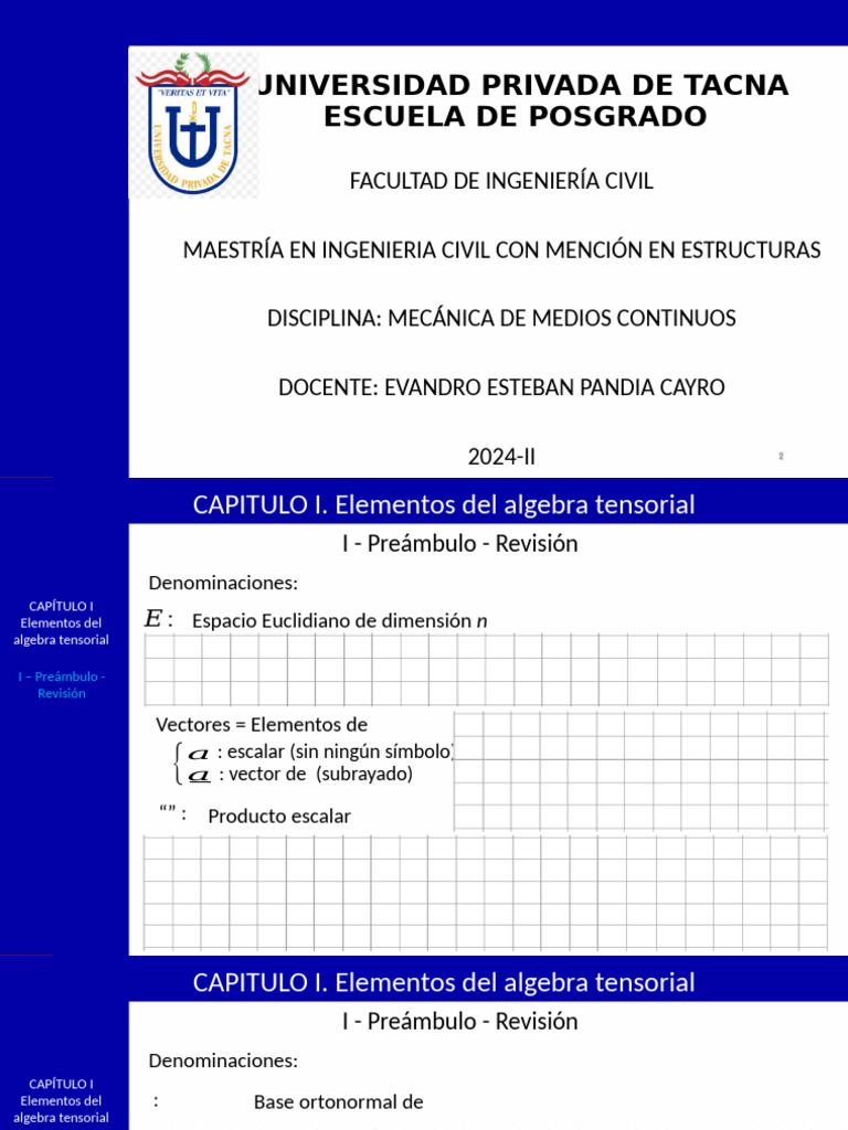 Tema 1 - Algebra Tensorial | PDF | Tensor | Valores propios y vectores ...