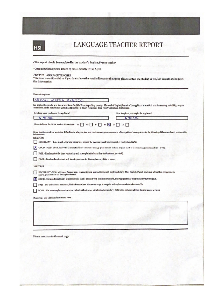 Language Teacher Report | PDF
