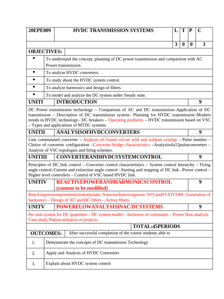 22epe009 HVDC | PDF | High Voltage Direct Current | Electricity