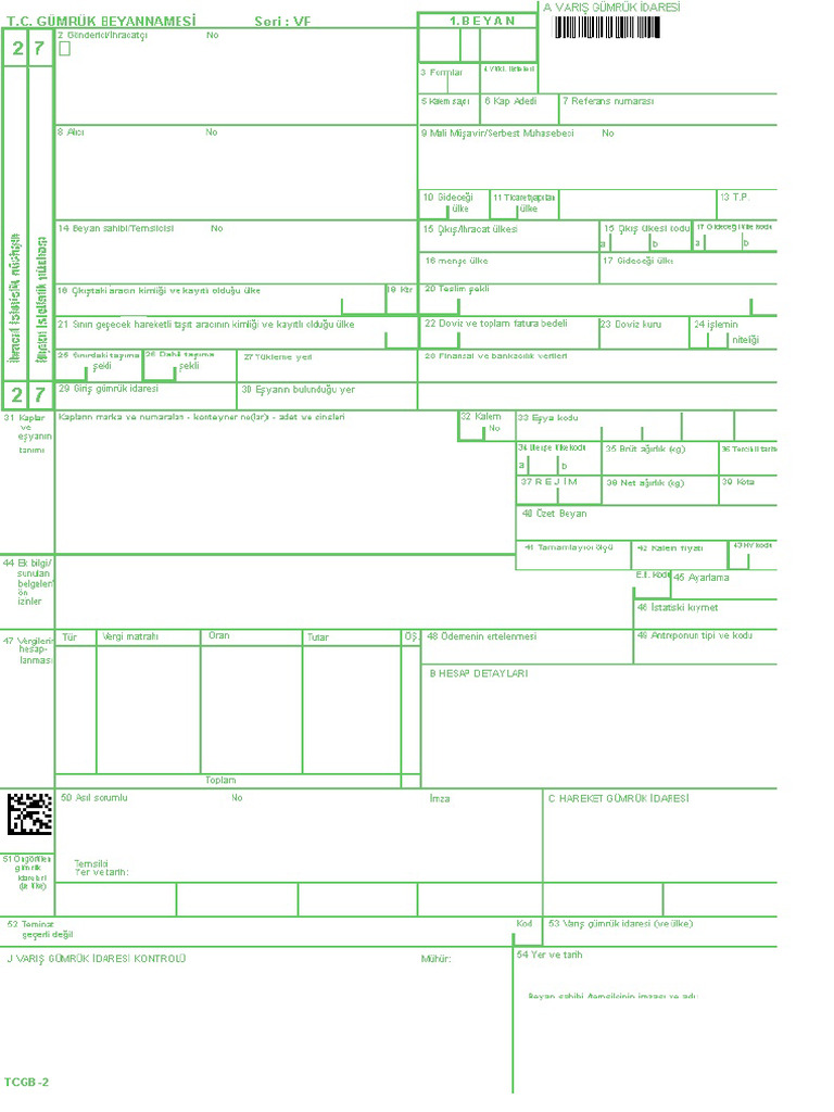 REVİZE BEYANNAME H23-00031 IhracatBeyanname | PDF