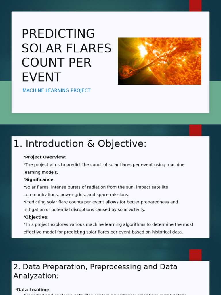Predicting Solar Flares Count Per Event | PDF | Regression Analysis | Linear Regression