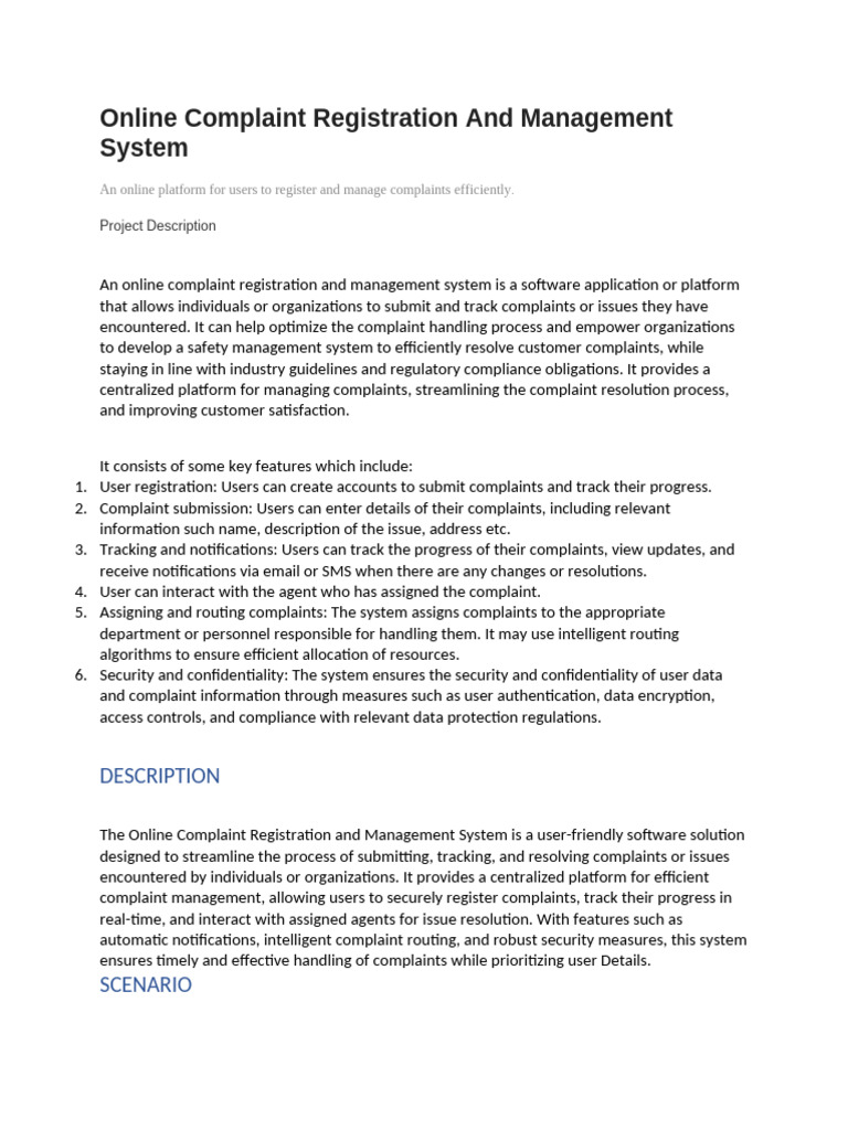 2 - Online Complaint Registration and Management System | PDF | Computer Security | Security