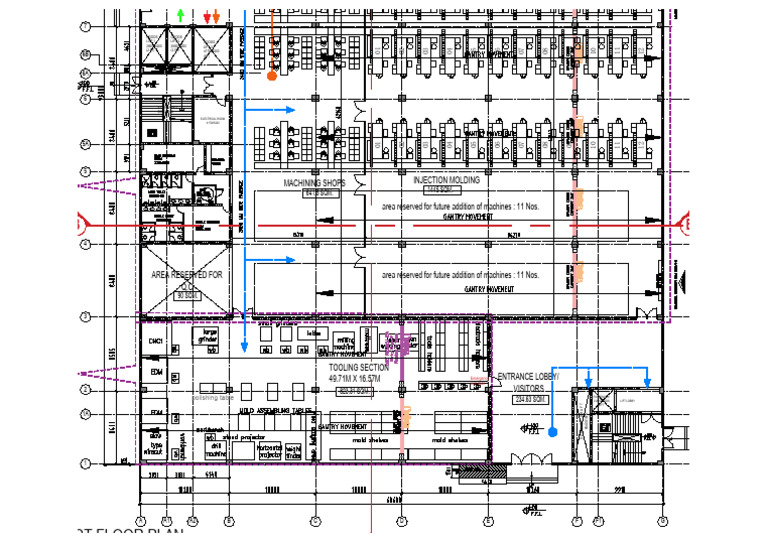 Floor Plan For EOT Crane 3MT | PDF | Elevator | Civil Engineering