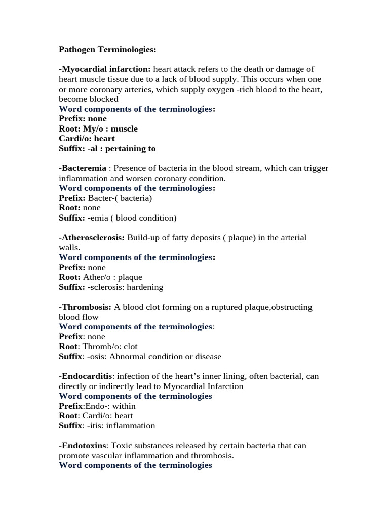Pathogen Terminologies not final | PDF