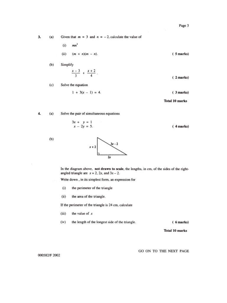 CSEC Algebra Practice question2 | PDF