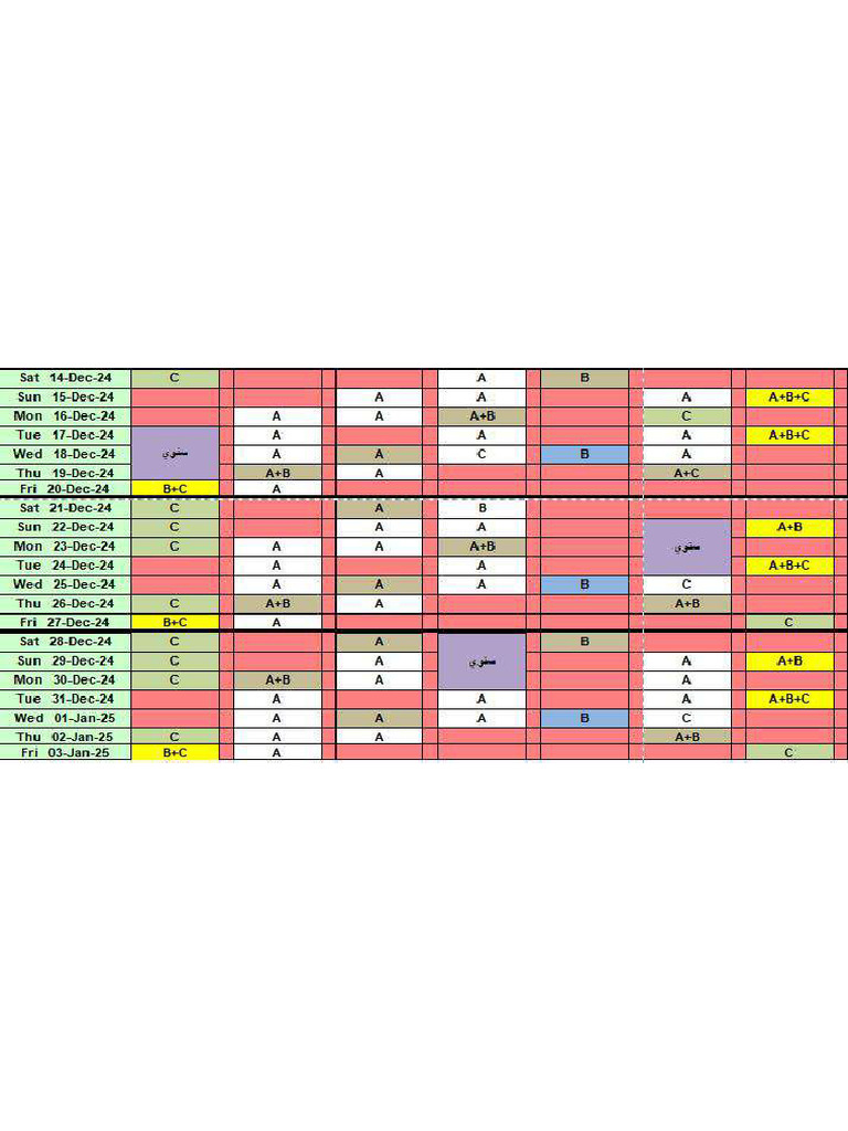 Schedule-Security Dec-2024 | PDF