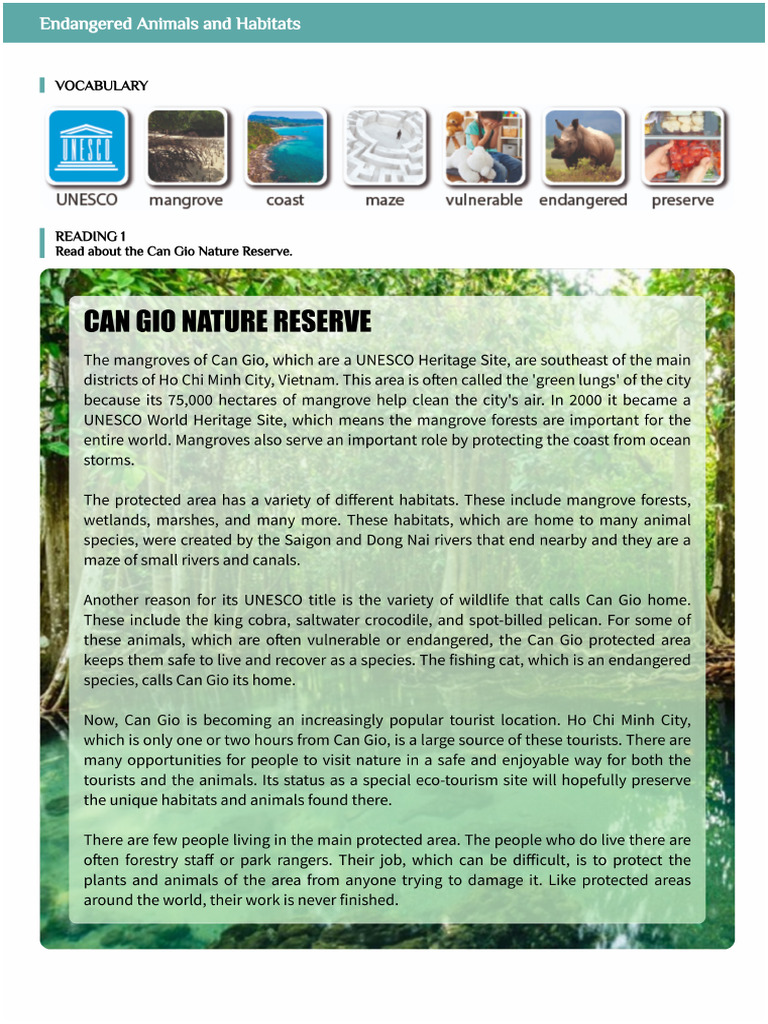 Endangered Animals and Habitats | PDF