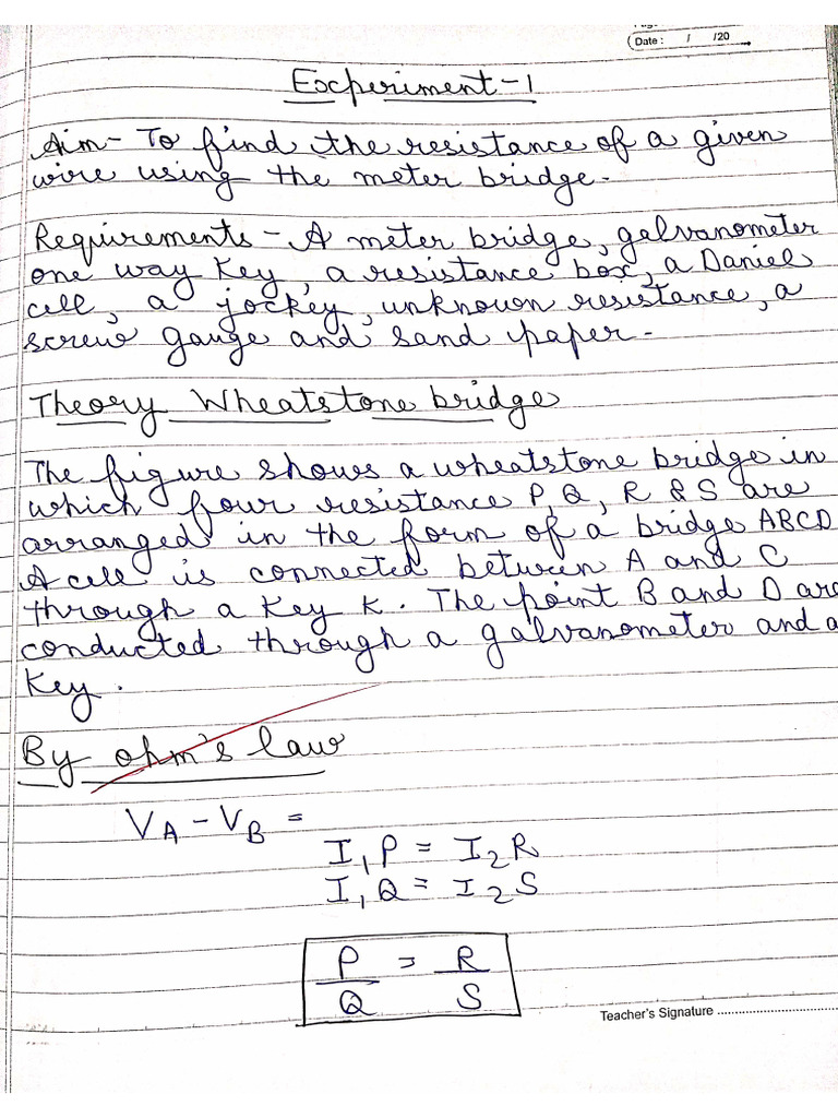 Physics Class 12 Practical | PDF