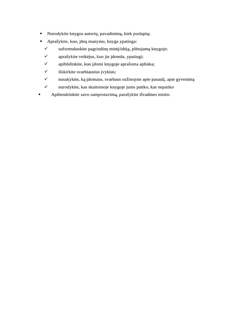 Atmintine Savarankiskai Perskaitytoms Knygoms Aprasyti | PDF