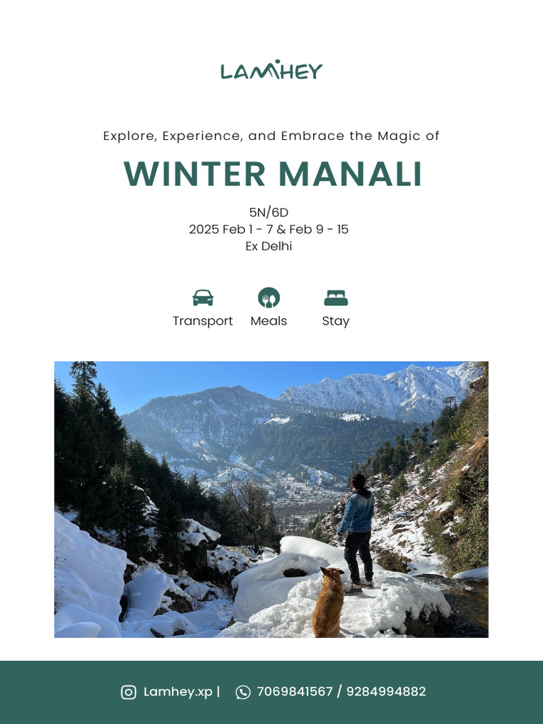 Lamhey - Winter Manali Itinerary | PDF