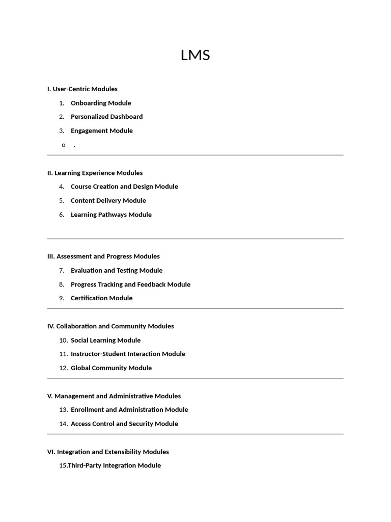 LMS Modules | PDF
