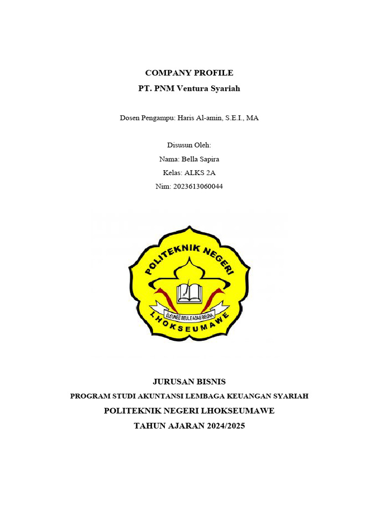 PT PNM Ventura Syariah | PDF